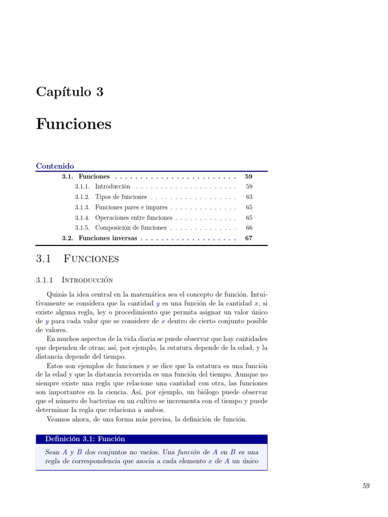 Cap 3 | PDF | Función (Matemáticas) | Ecuaciones