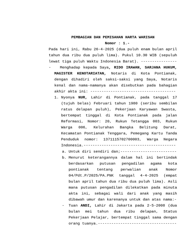 Rido - Irawan - Tugas - UTS - Waris Islam | PDF