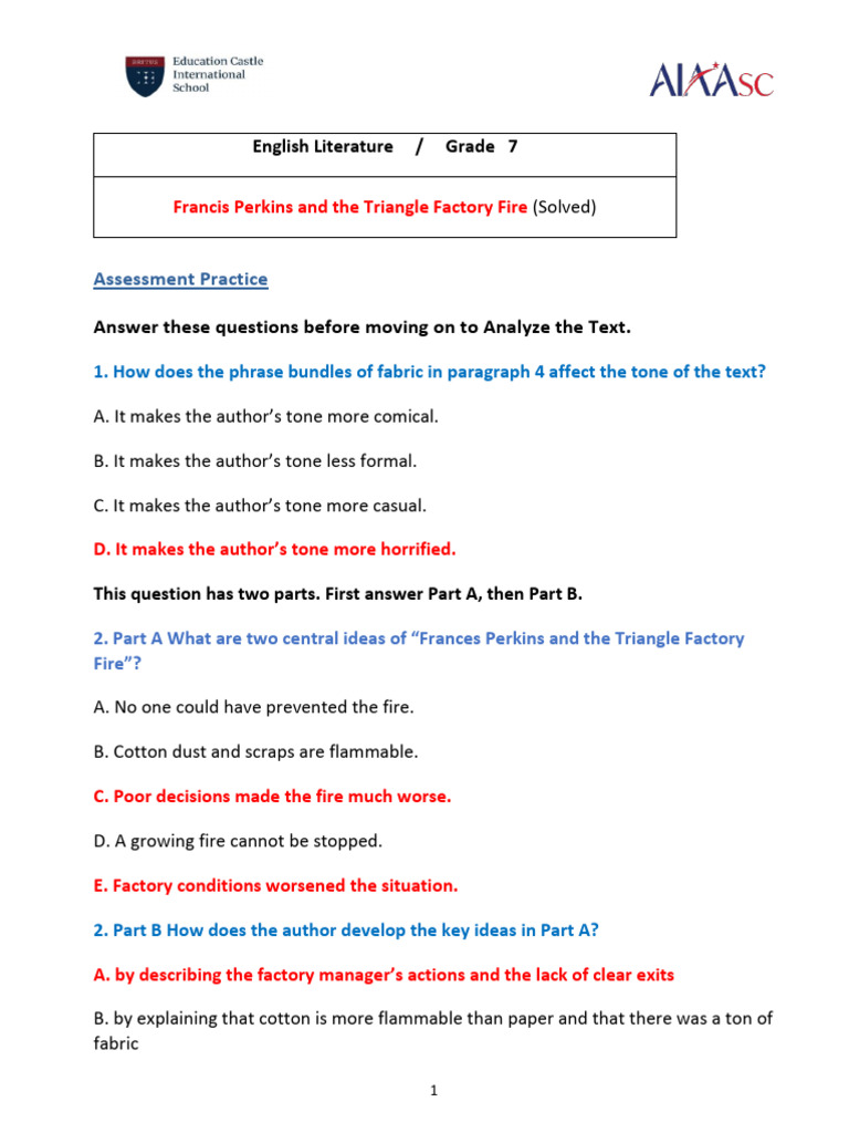 Frances Perkins and the Triangle Fire | PDF