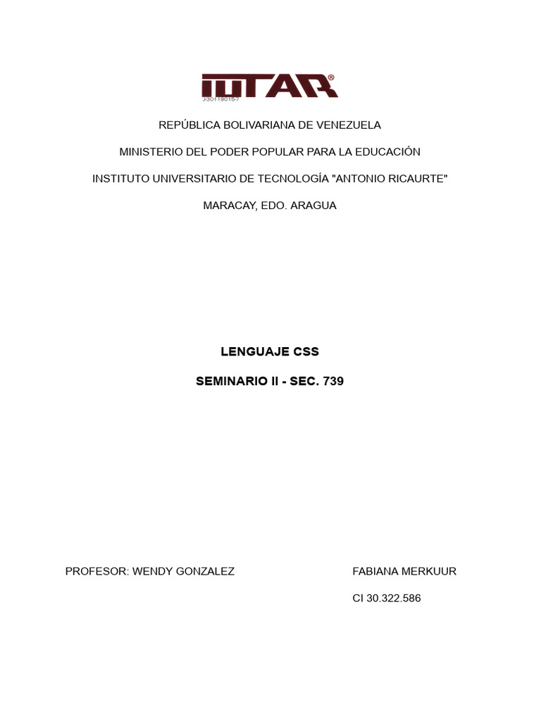 Lenguaje CSS | PDF | HTML | Informática