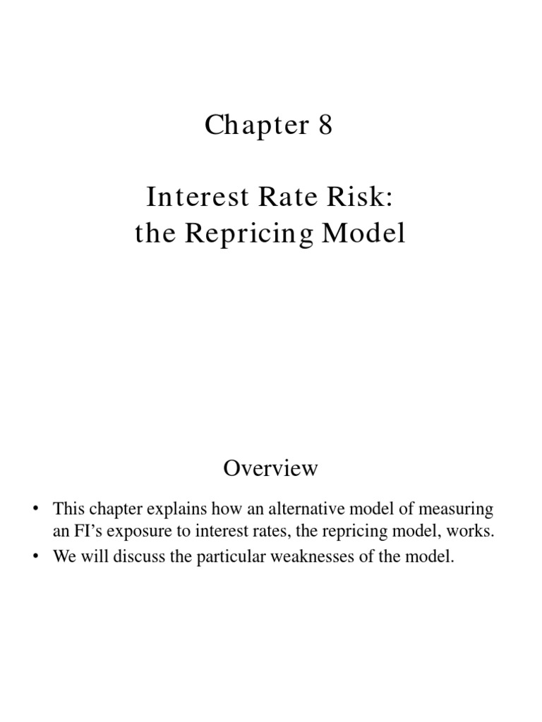 Week 3 - Ch8 - Interest Rate Risk - The Repricing Model | PDF | Bond ...