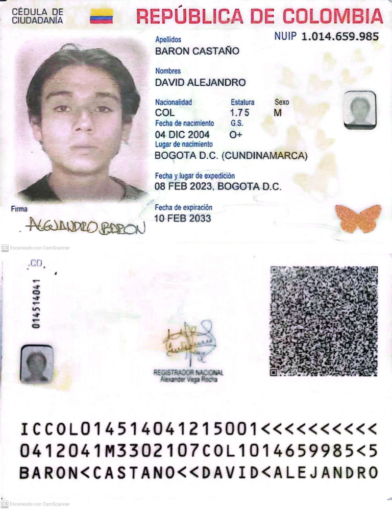 David Baron Cedula | PDF