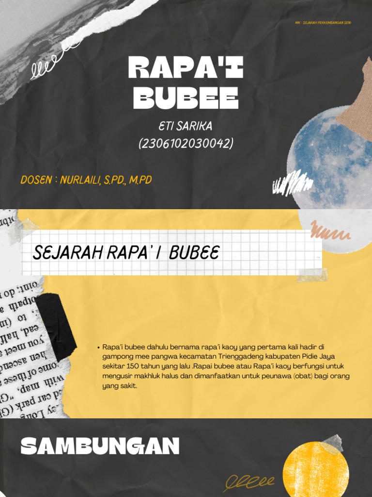Sejarah dan Pertunjukan Rapa'i Bubee | PDF