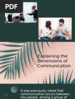 Dimensions of Communication | PDF | Nonverbal Communication | Communication