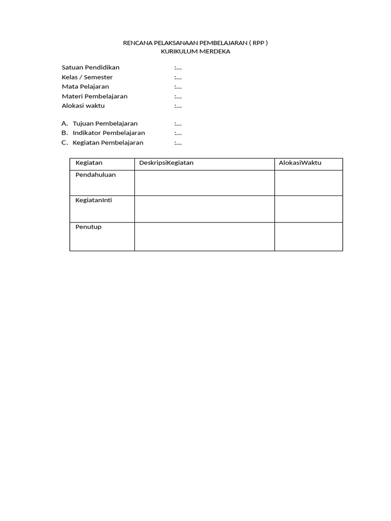 Format Rpp-Modul Yns | PDF