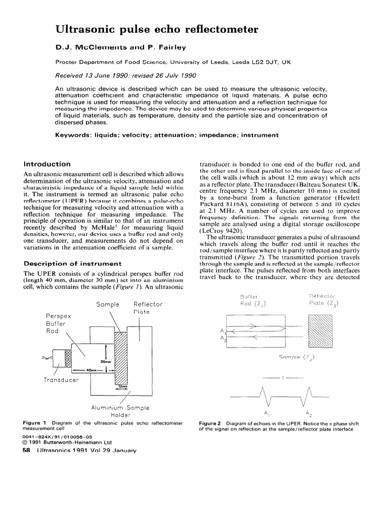 Kwr-4ke005-11 Ultrasonic Pulse Echo Reflectometer | PDF | Ultrasound ...