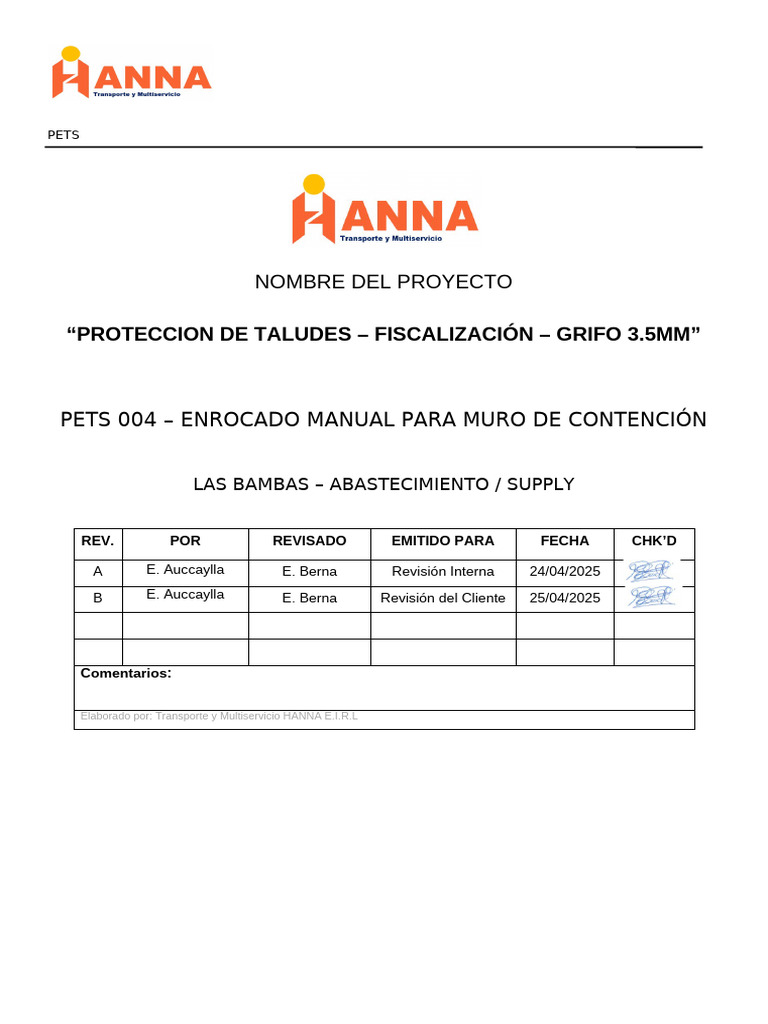 Enrocado Manual para Muro de Contención | PDF | Protector solar ...