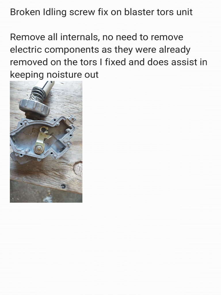 Repair Idle Screw On Tors Unit - 240117 - 155917 | PDF