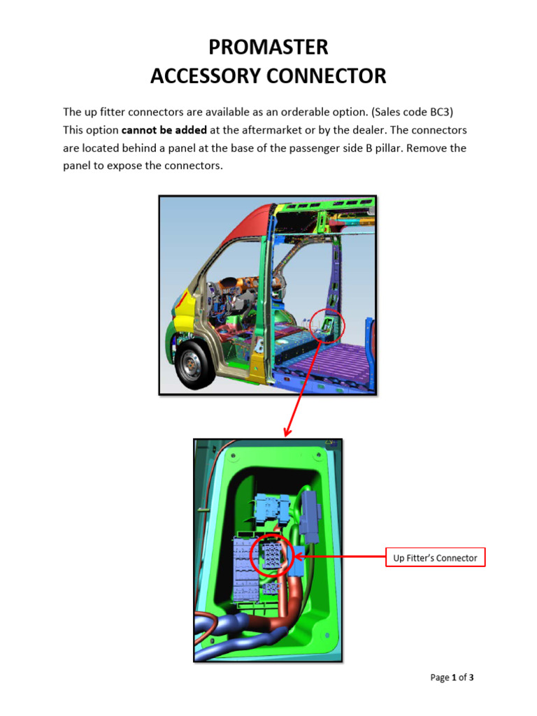 Promaster Upfitter All Connectors | PDF | Electrical Connector ...