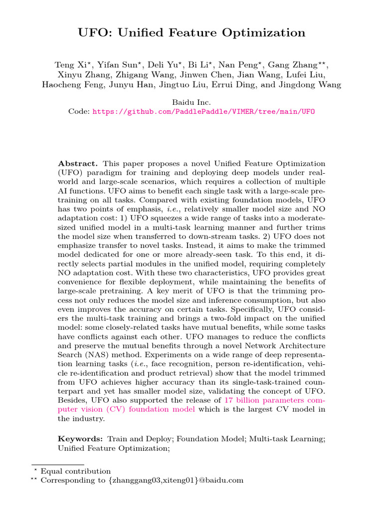 UFO Unified Feature Optimization | PDF | Applied Mathematics