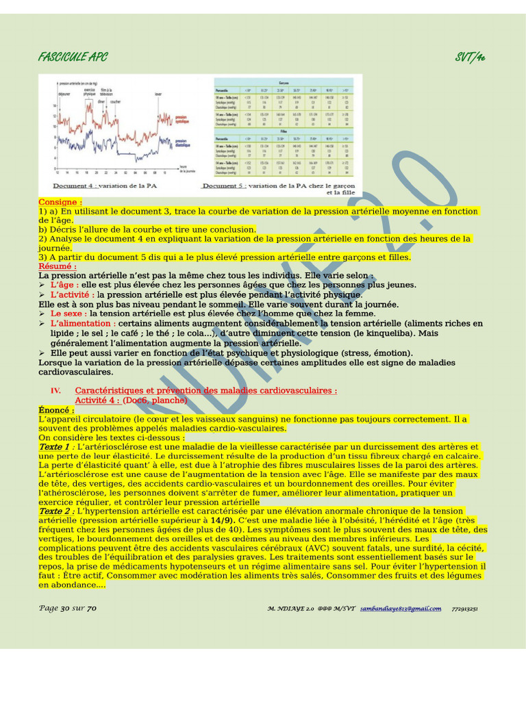 FASCICULE SVT M. NDIAYE 2.0 4eme-1 | PDF