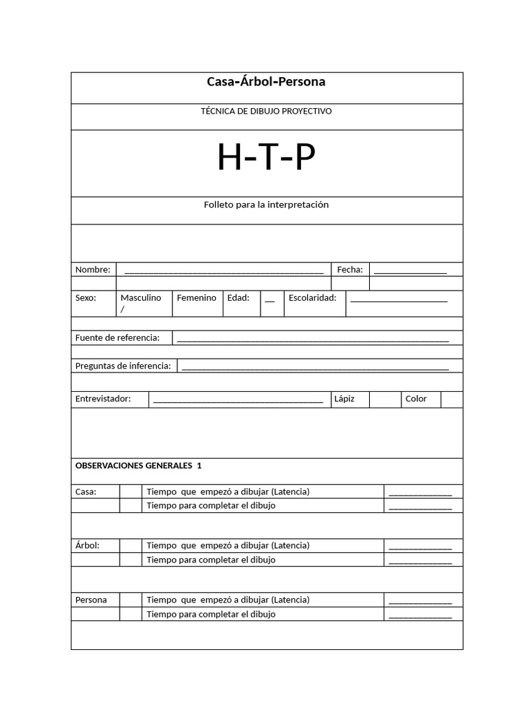 HTP Manual | PDF