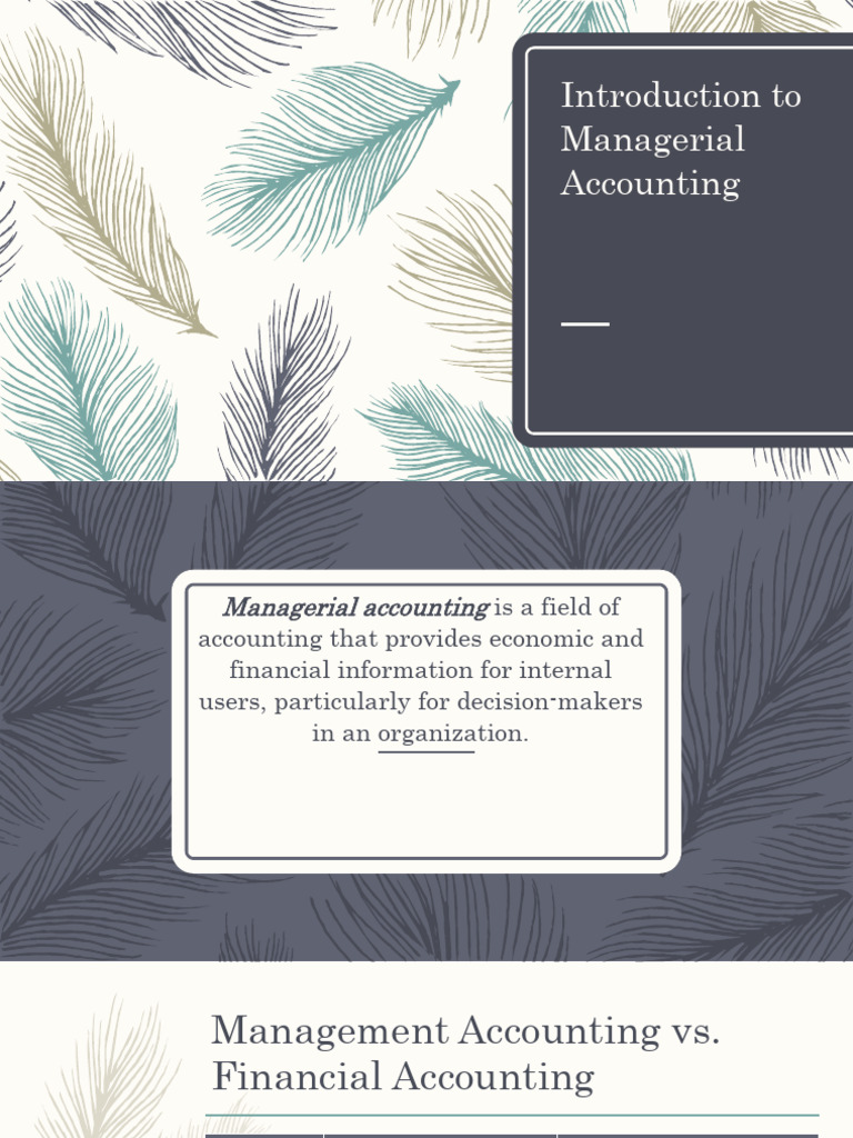 1 Introduction to Managerial Accounting | PDF | Accounting | Financial ...