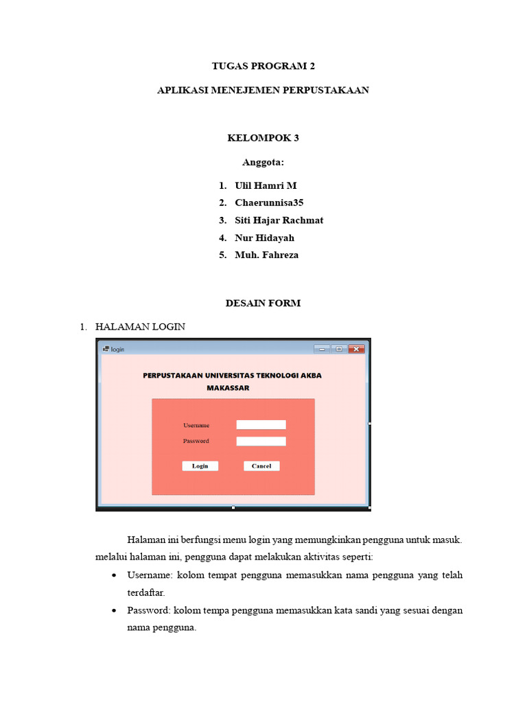 Desain Form Sistem Manejemen Perpustakaan | PDF