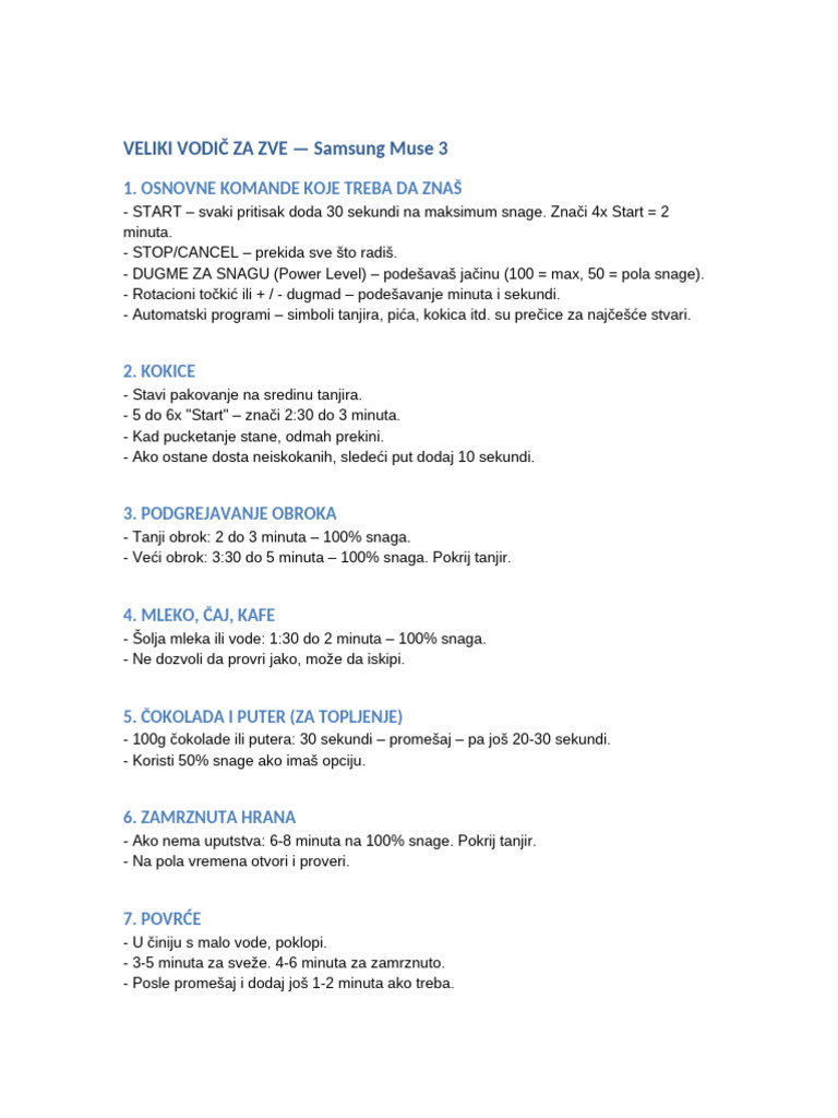 Vodic Za Zve Samsung Muse 3 | PDF