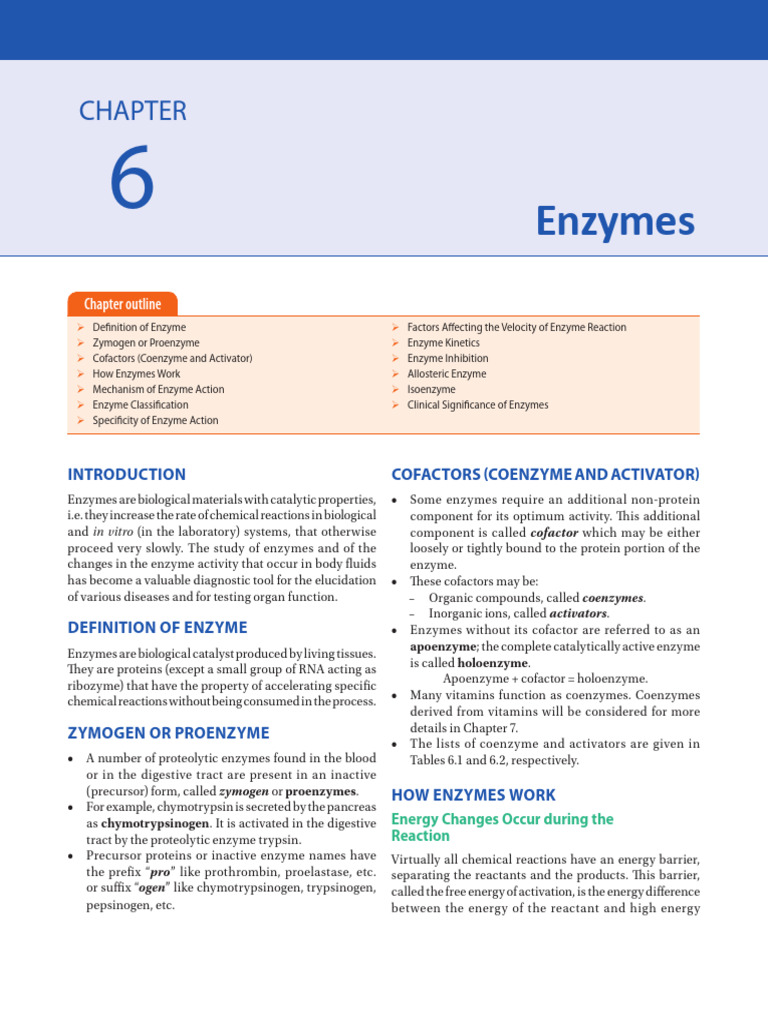 Enzymes | PDF | Enzyme | Cofactor (Biochemistry)