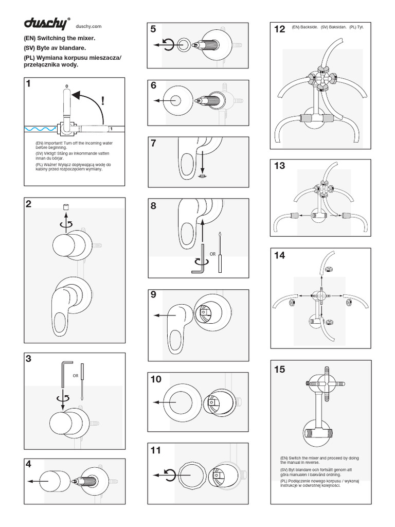 DUSCHY Shower Cabin - Switching Mixer and Switching Cartrige (2021-08) | PDF