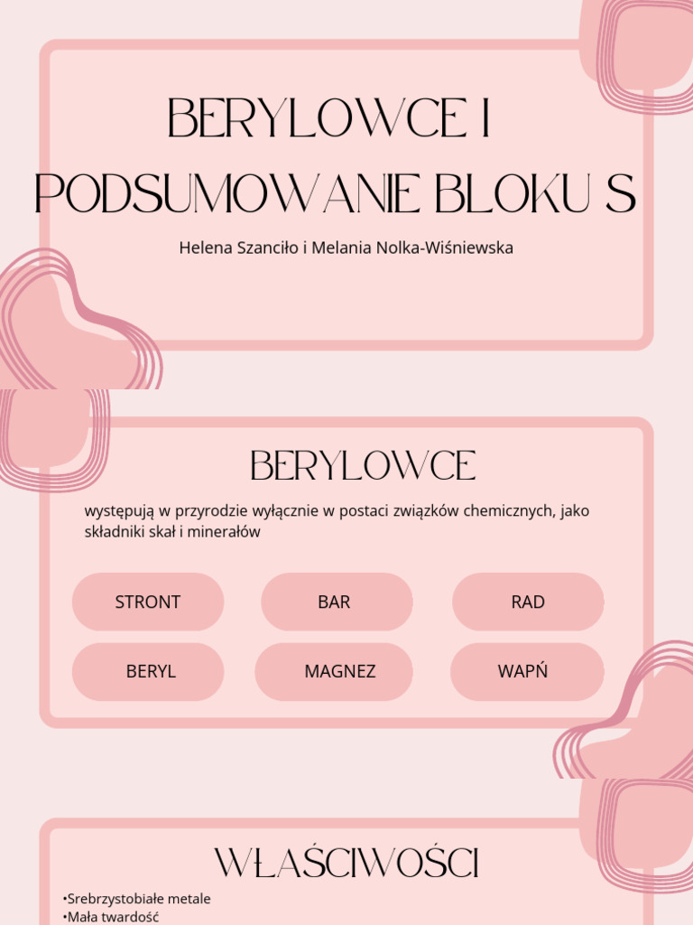 Berylowce 1 | PDF