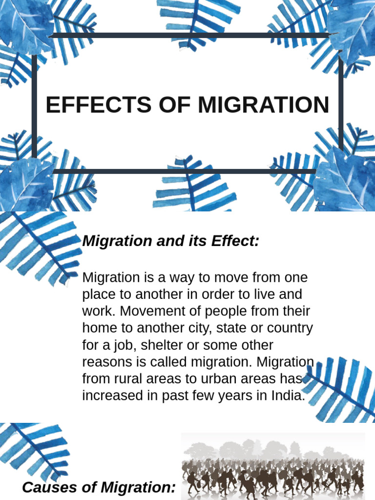 Effects of Migration | PDF | Human Migration | Migrant Worker