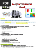 Rozklad-Materialu Technika Klasy-6 | PDF