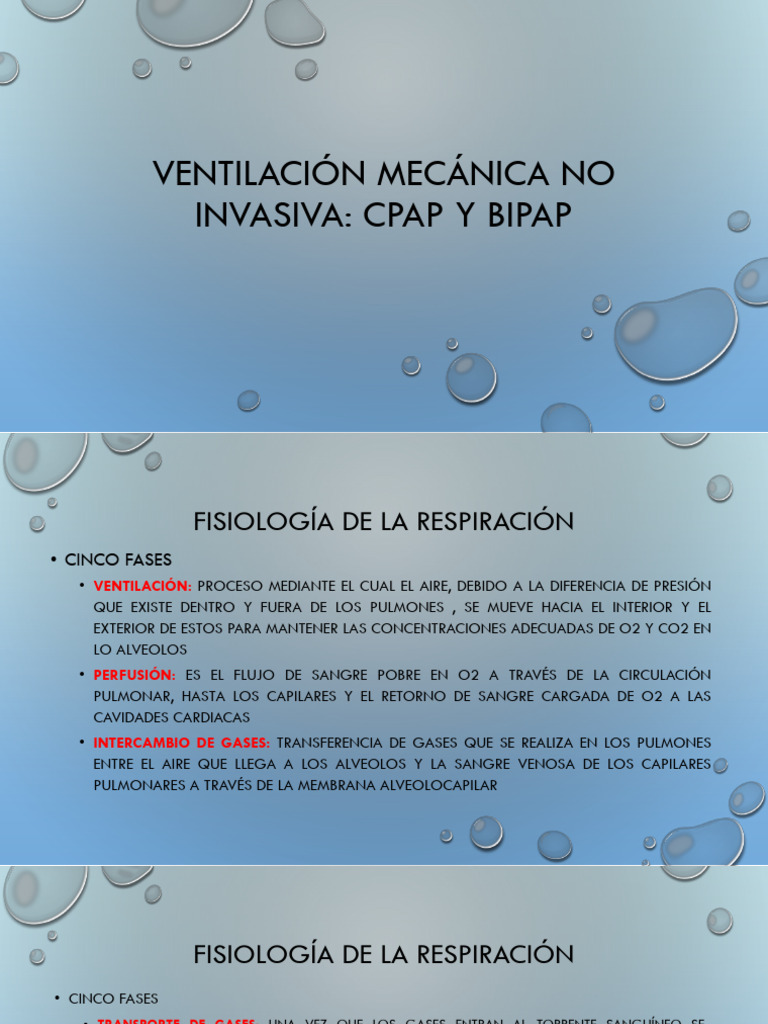Ventilación No Invasiva: CPAP y BiPAP | PDF | Sistema respiratorio ...