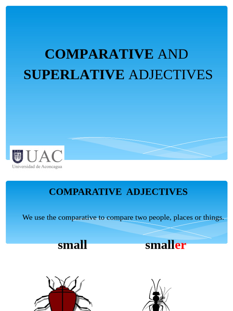 Comparative and Superlative Adjectives Guide | PDF | Linguistic ...