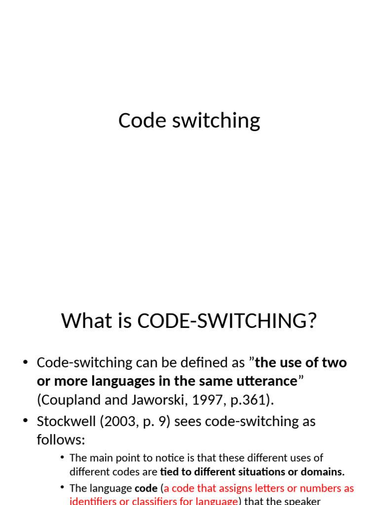 LED 3800 - ELO 6-Code Switching | PDF | Psycholinguistics | Applied Linguistics