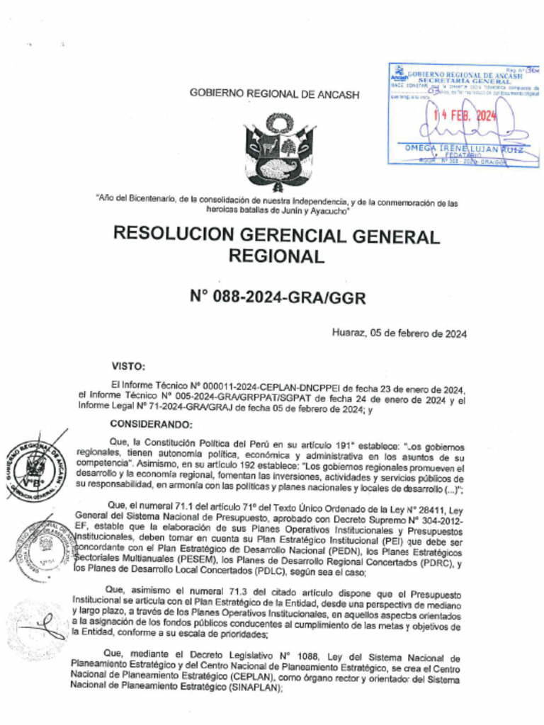 Plan Estrategico Institucional de Gore 2024-2027 | PDF ...