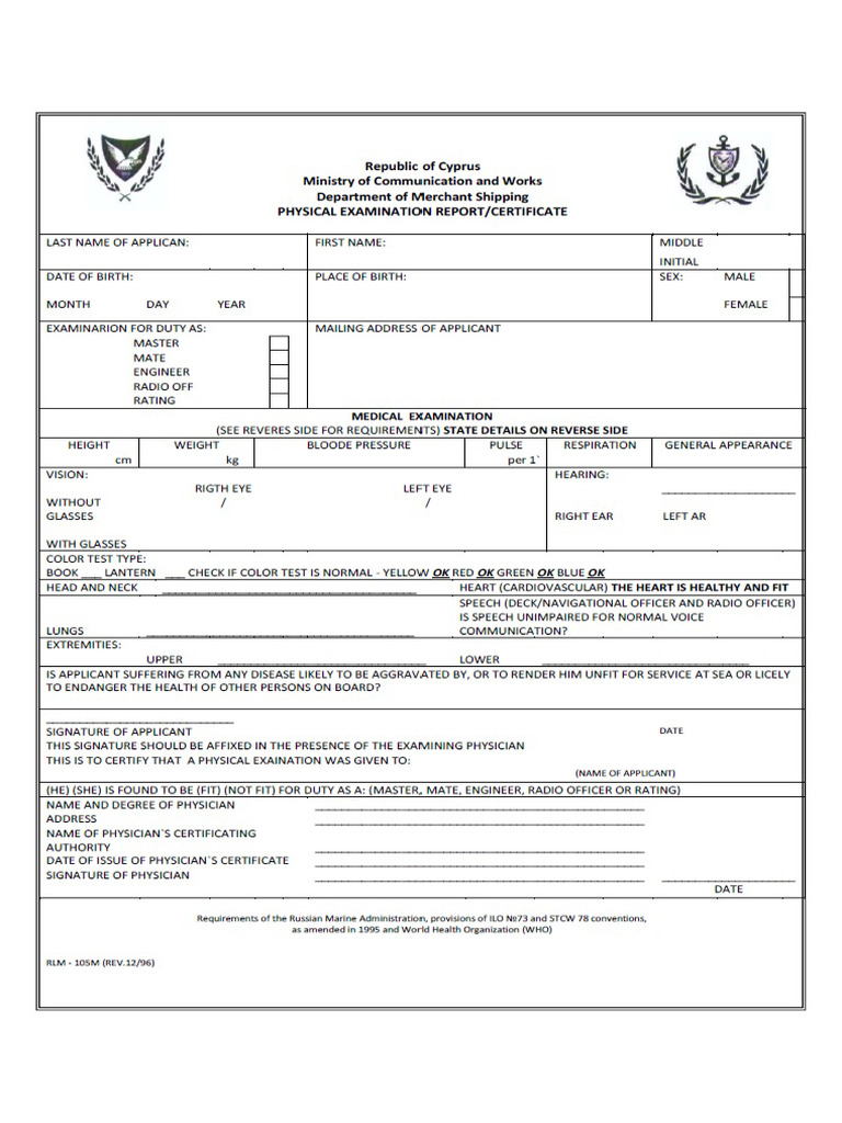 CYPRUS MED EXAM | PDF