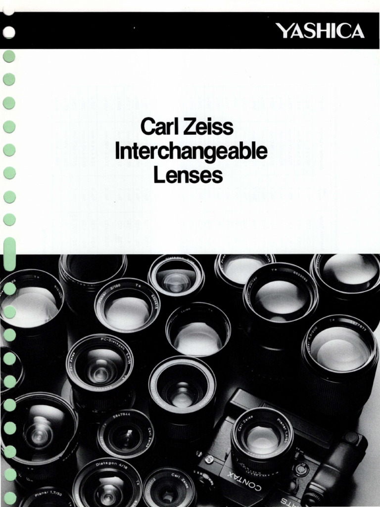 Zeiss CY Interchangeable Lenses | PDF | Camera Lens | Aperture