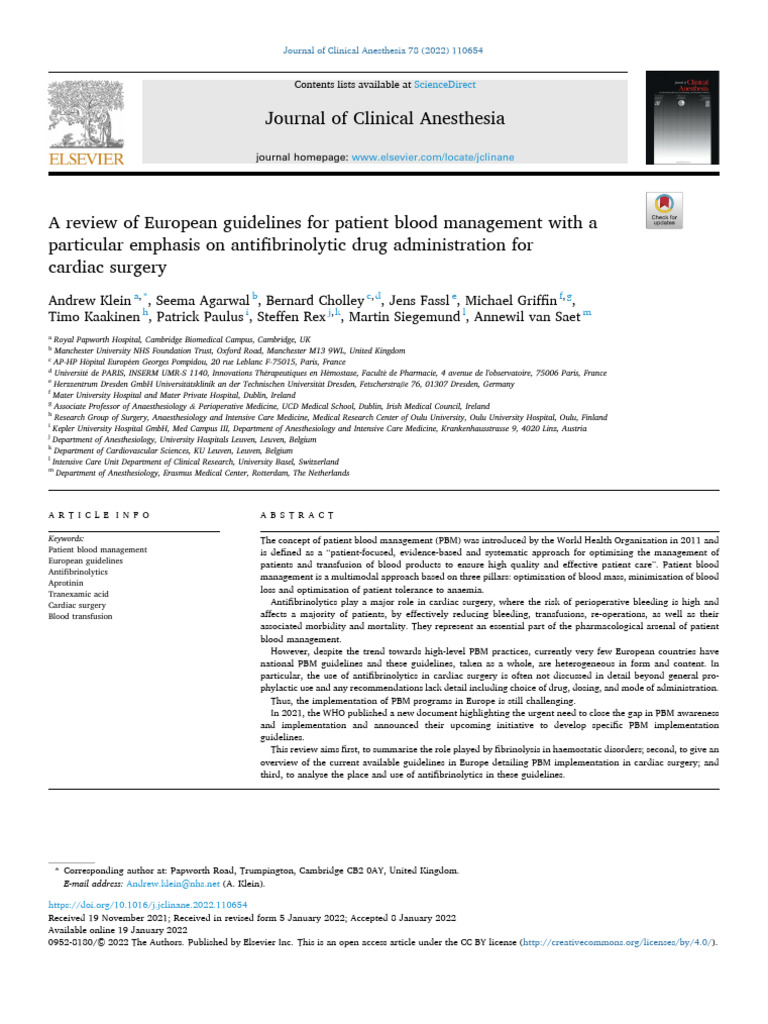 jurnAL EBP | PDF | Bleeding | Coronary Artery Bypass Surgery