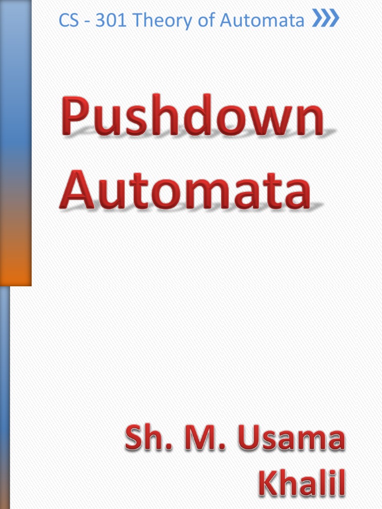 CS - 301 Theory of Automata | PDF | Models Of Computation | Theory Of Computation