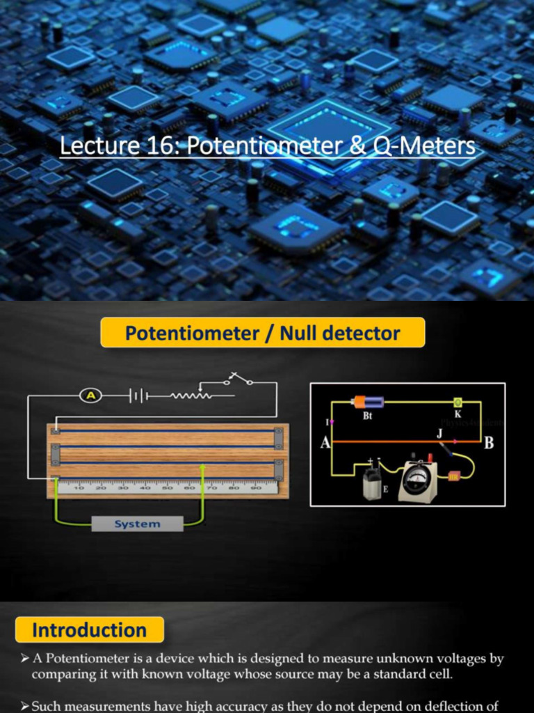 Potentiometer and Q meter | PDF