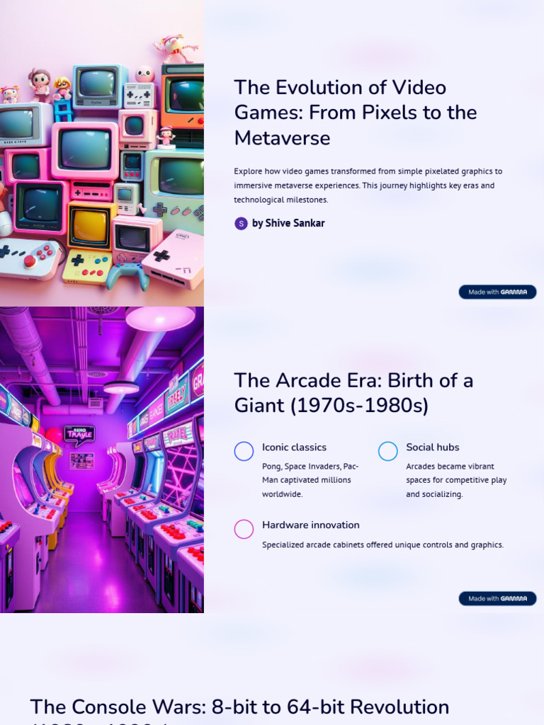 The Evolution of Video Games From Pixels To The Metaverse | PDF | Video ...