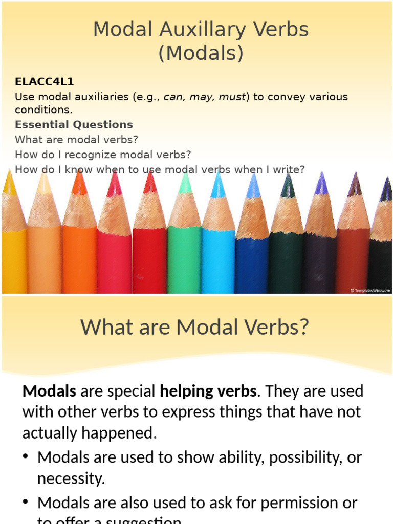 ModalAuxillaryVerbs 1 | PDF