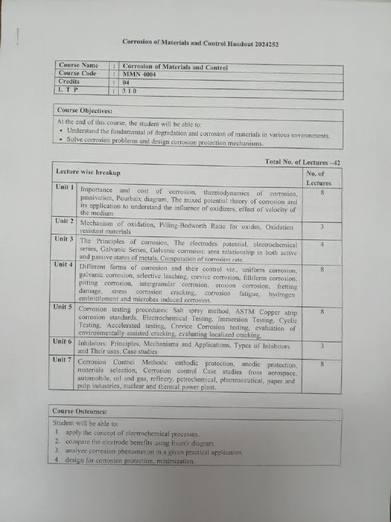 Corrosion Control Course Overview | PDF | Corrosion | Chemistry