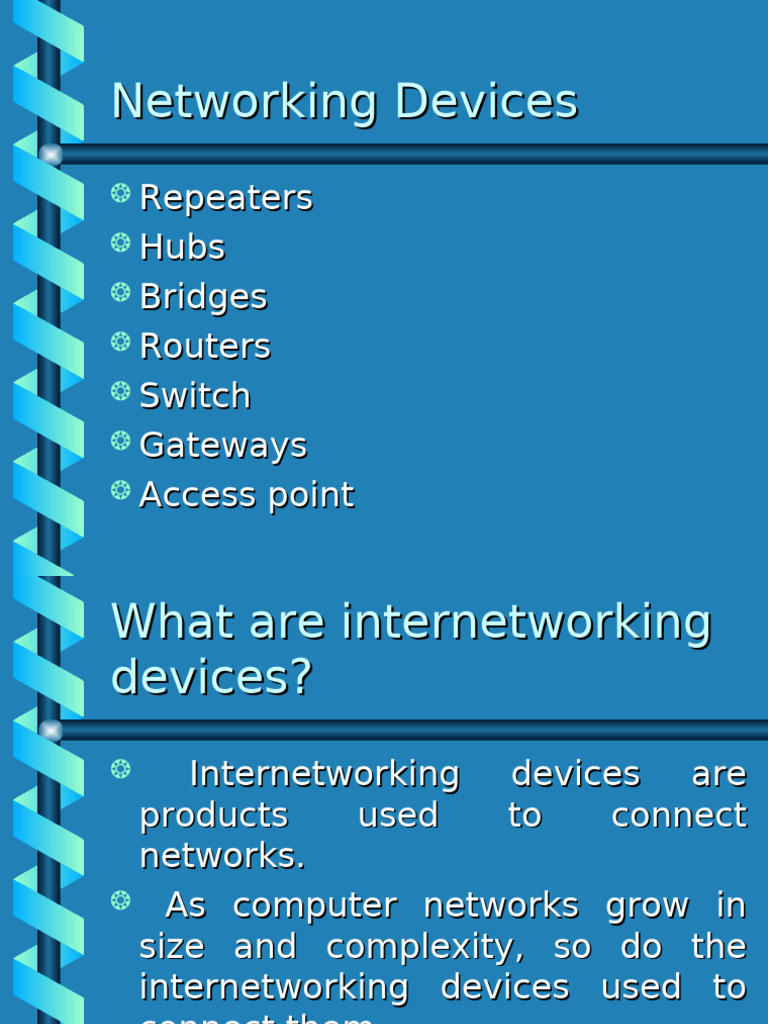 Chapter1 Networking Devices | PDF | Computer Network | Router (Computing)
