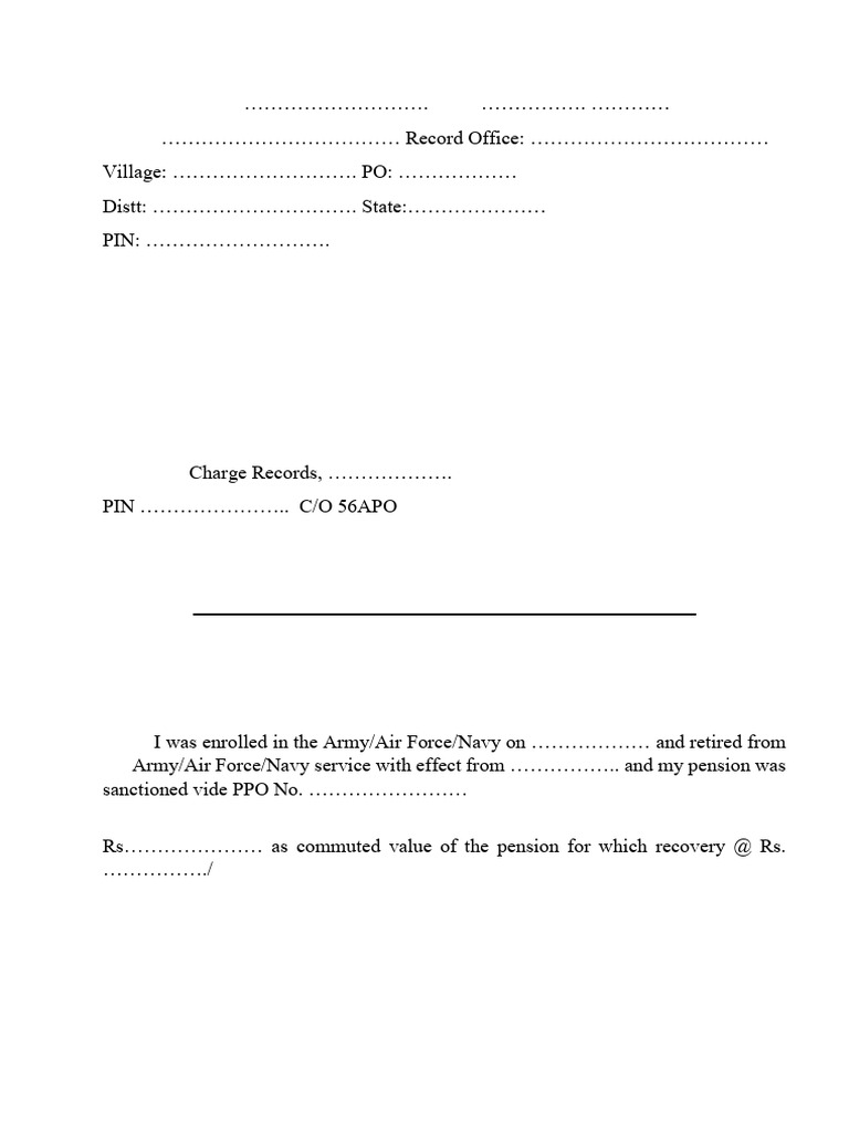 Application For Restoration of Commutation of Pension After 10yrs 8 Months | PDF