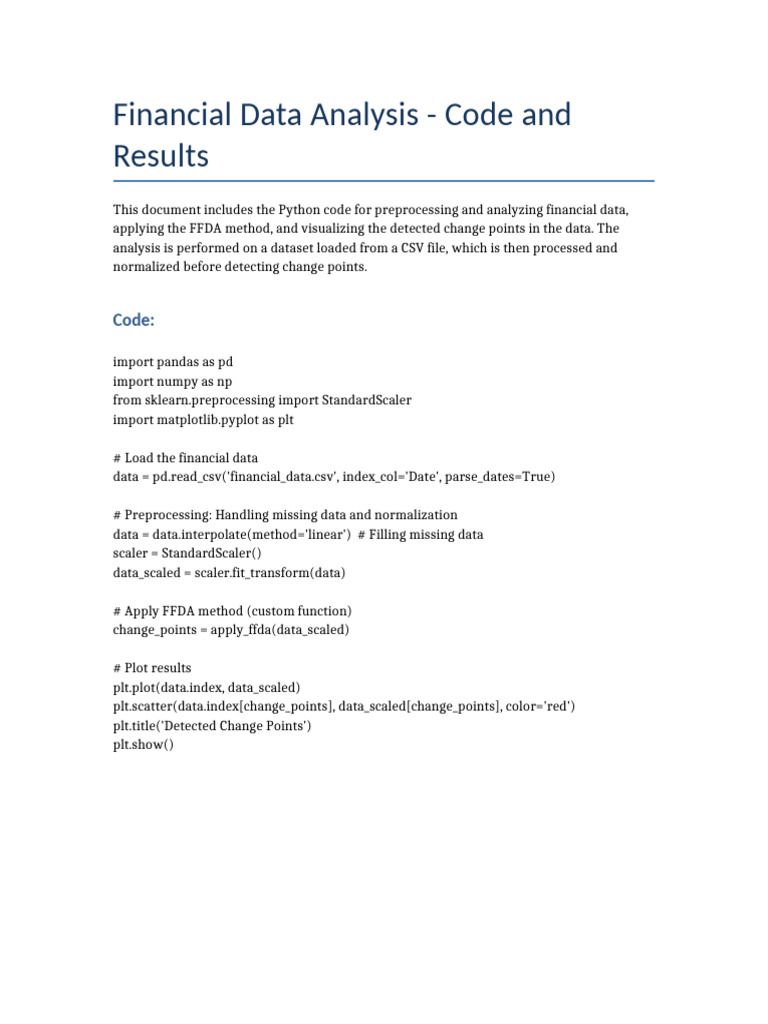 Financial Data Change Point Analysis | PDF