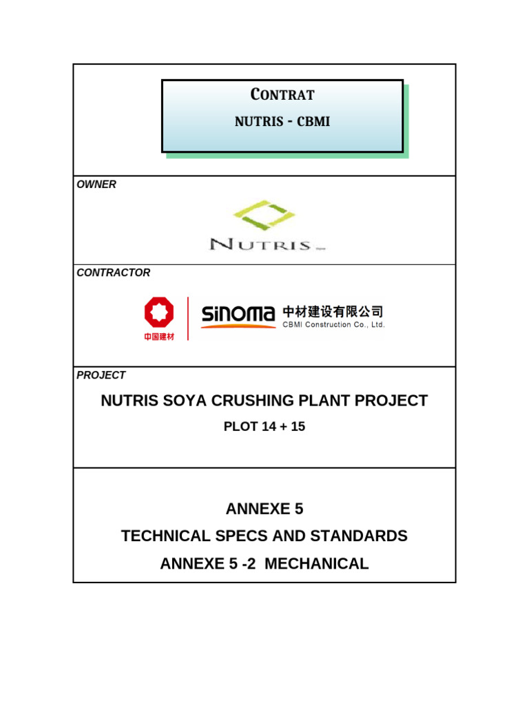 ANNEXE 5-2 MECHANICAL Cover | PDF