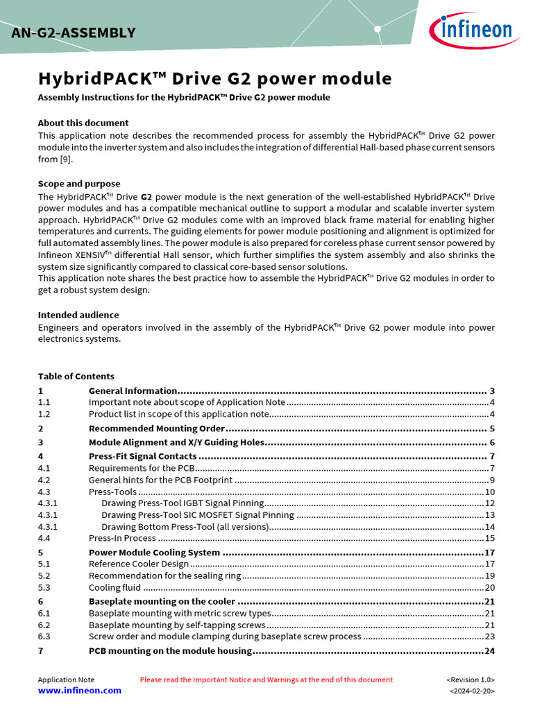 Infineon AN G2 ASSEMBLY - HybridPACK - DriveG2 - Assembly ...