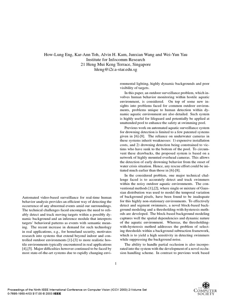 Automated Drowning Detection System | PDF | Image Segmentation ...