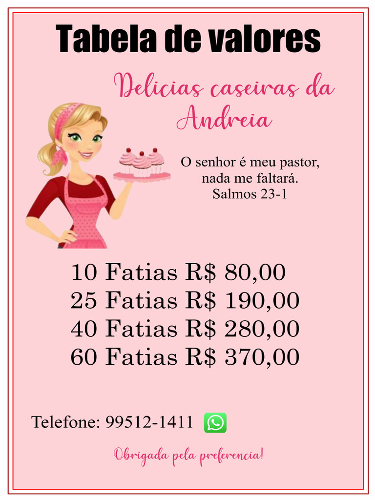 Tabela Andreia | PDF