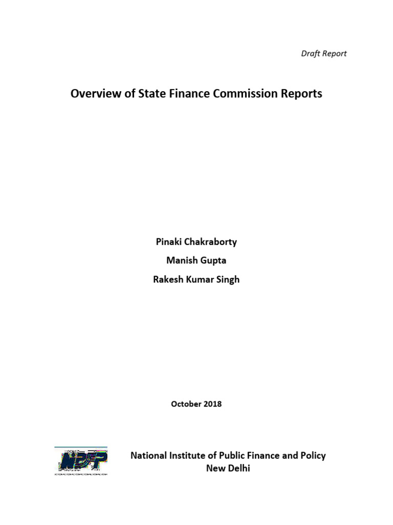 Overview of SFC Reports | PDF | Government | Government Of India