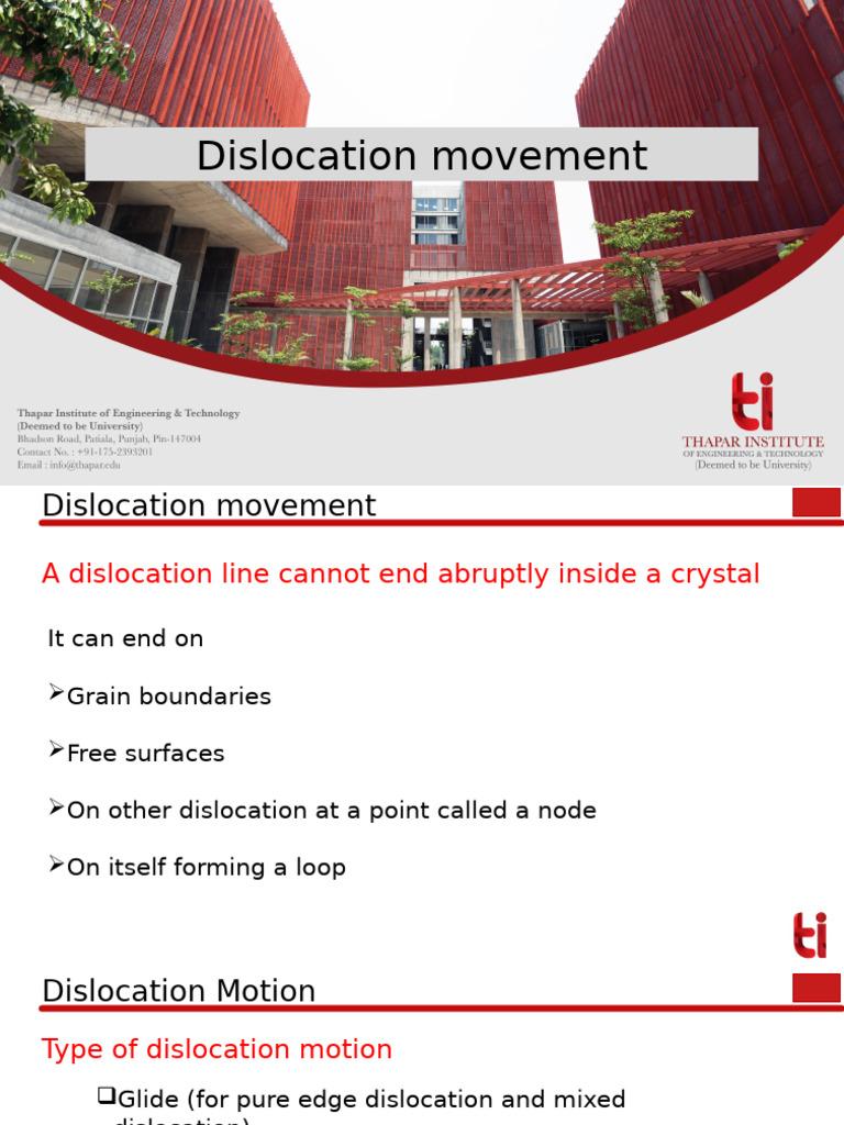 Lecture 23 line defects dislocation movement | PDF | Dislocation | Phases Of Matter