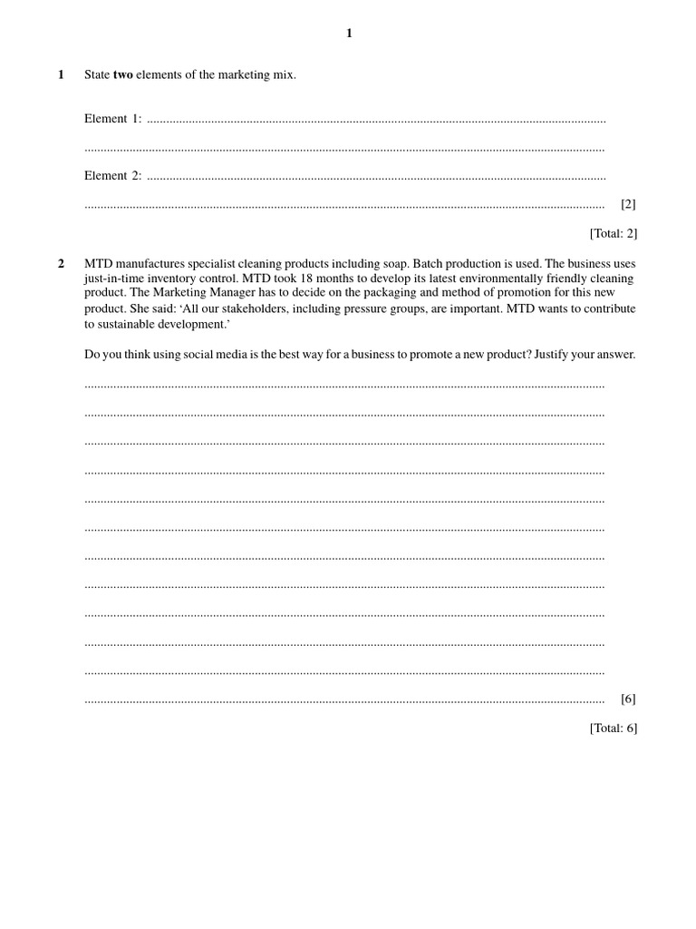 Marketing Mix Elements Overview | PDF | Retail | Marketing