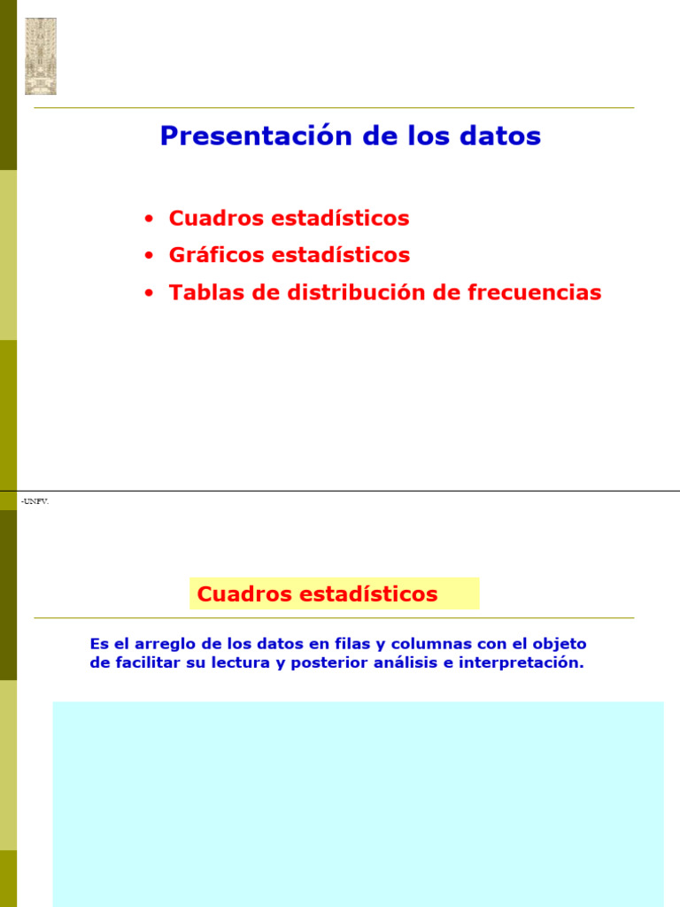N°2 - PRESENTACION de DATOS (Cuadros y Graficos) | PDF