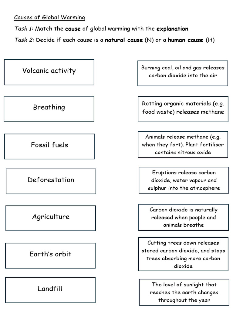 Causes of Global Warming | PDF