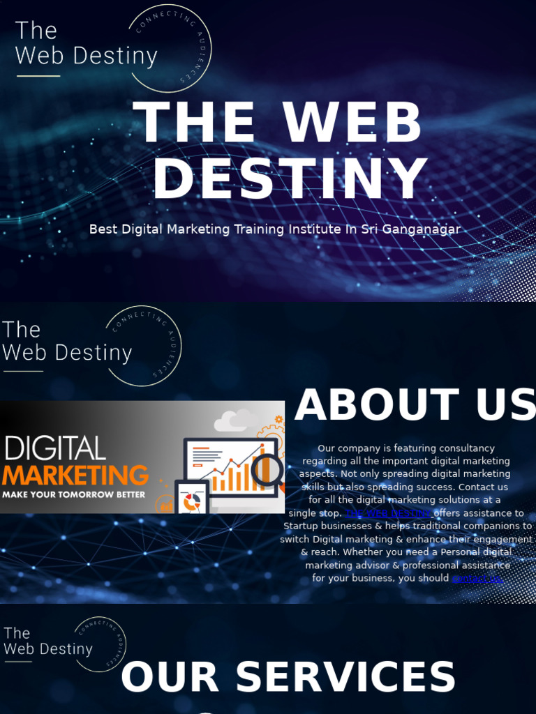 Best DIGITAL MARKETING Training Institute in Sri Ganganagar | PDF | Digital Marketing | Marketing
