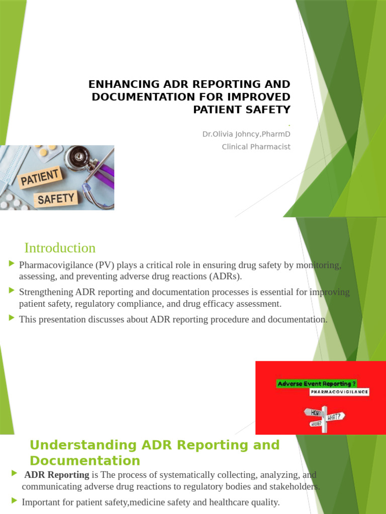 Enhancing Adr Reporting and Documentation | PDF | Pharmacovigilance ...